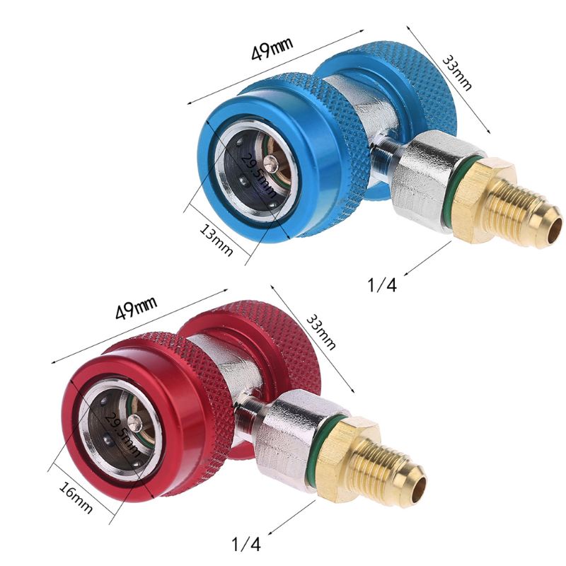 2Pcs R134A H / L Adapters Quick Coupling Air Condi... – Grandado