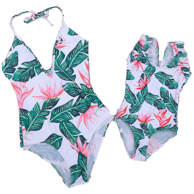 Parent-child One-piece Swimwear Mom And Daughter S... – Grandado