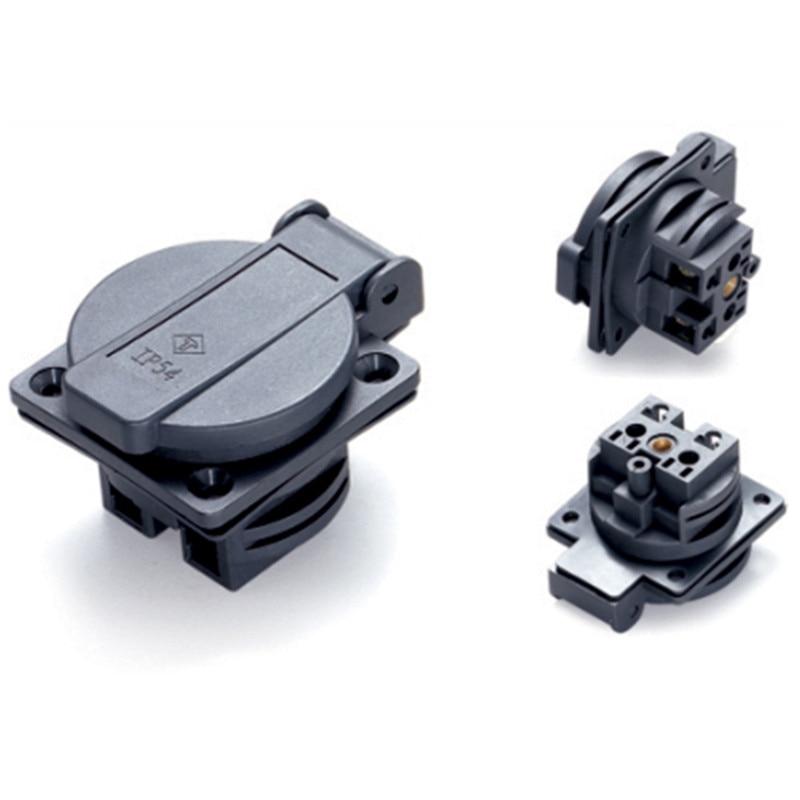 Eu Waterdichte Socket IP54 Zwart 16A 250 V AC Powe... – Vicedeal