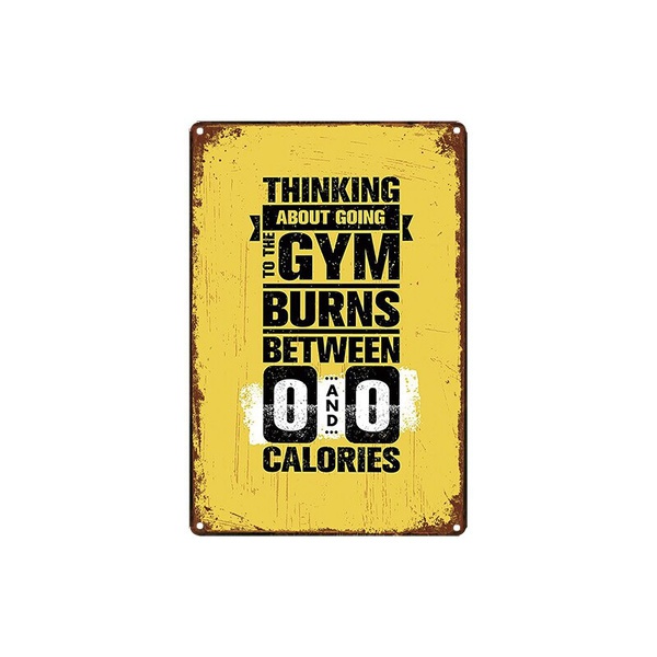Home Decor Metal Tin Sign Gym Metal Plates Bodybui... – Grandado