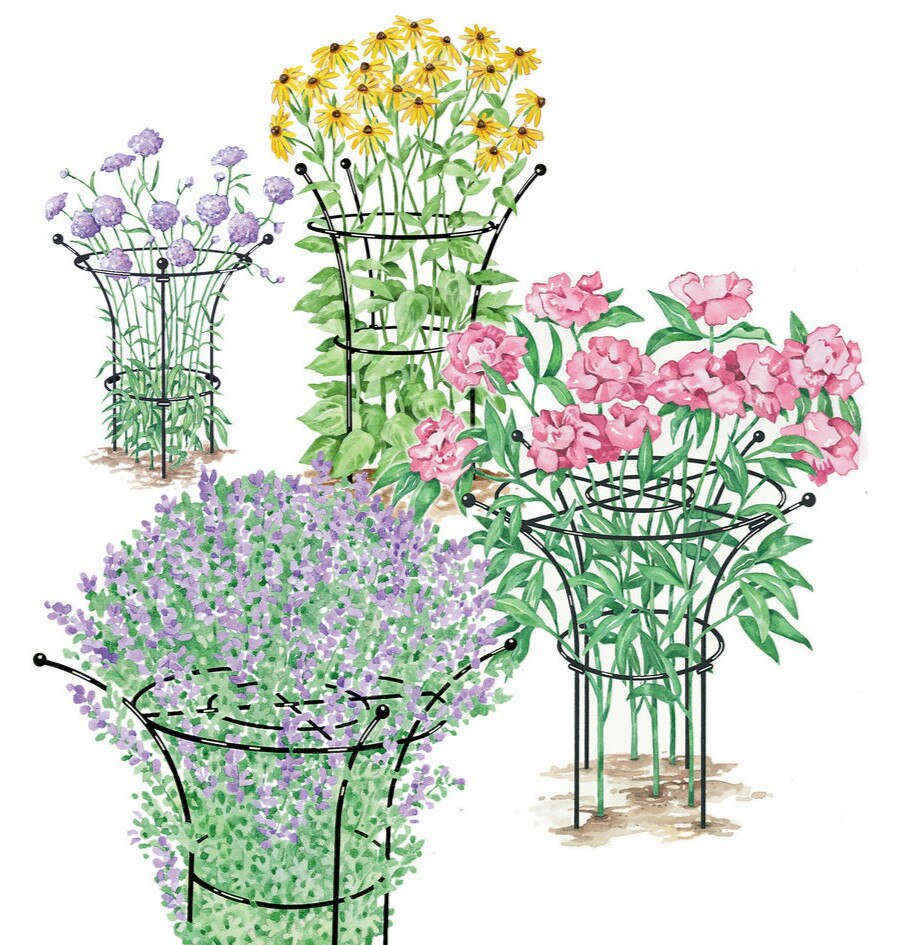 Bouquet type plant bracket plant wrought iron clim... – Grandado