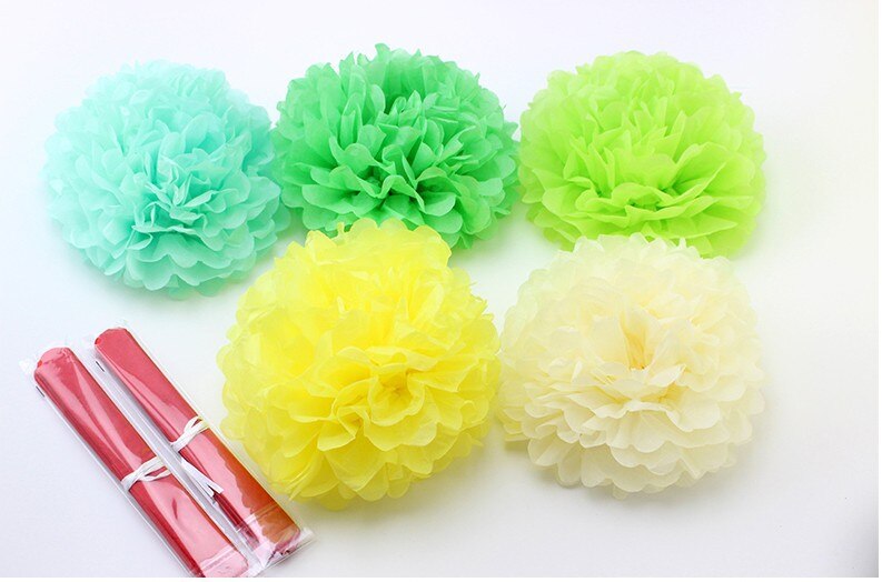 10Pcs 4 Inch 10cm Colorful Tissue Paper Pom Poms F... – Grandado