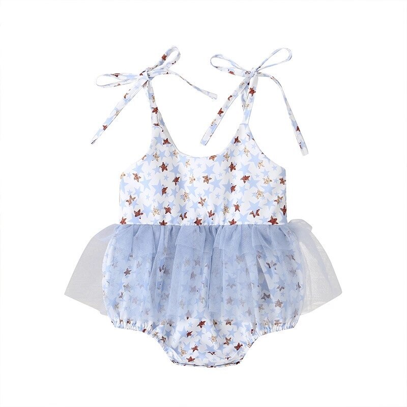 0-12M Summer baby girl bodysuit sling star print m... – Vicedeal