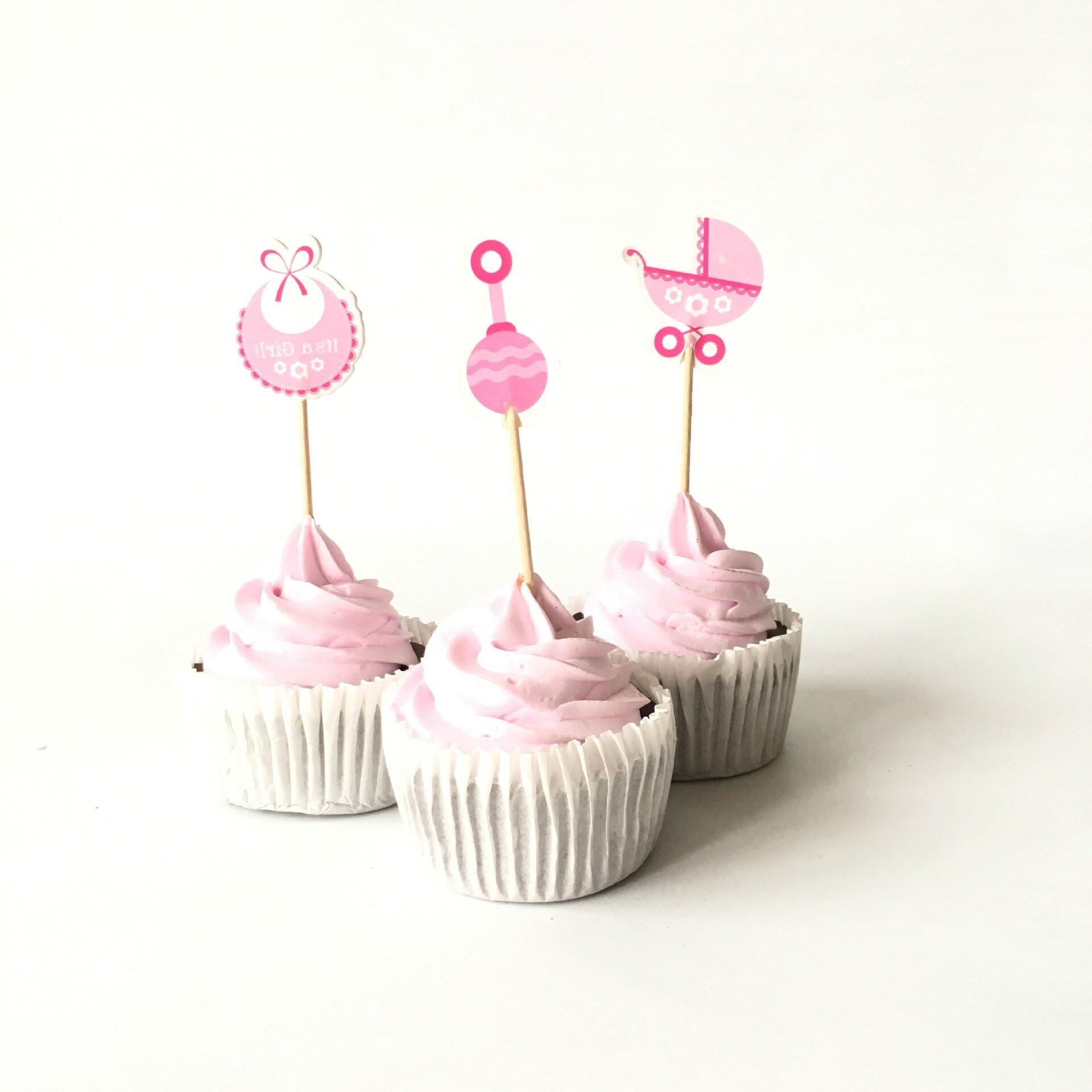 12/18/20pcs Baby Shower Cupcake Toppers Boy Girl B... – Grandado