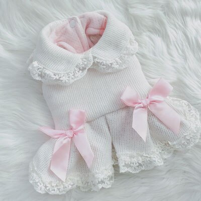 Cute Princess Dog Clothes Knitted Coat Dress Winte... – Grandado