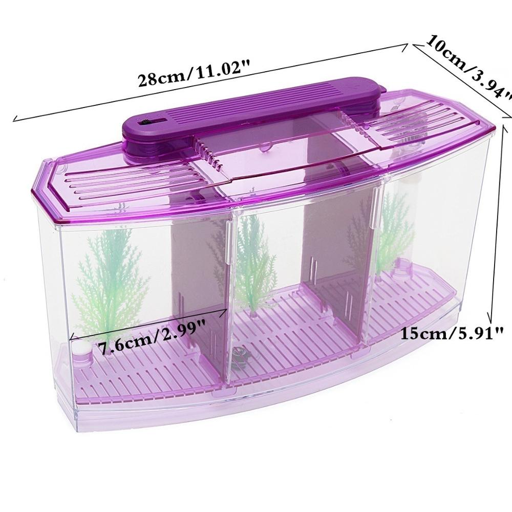 Fish Tank LED Light Triple Cube Betta Aquarium Box... – Grandado