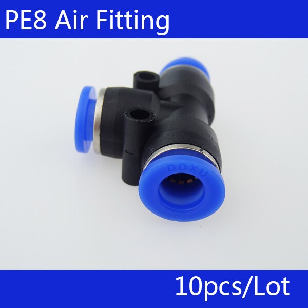 PE8 10Pcs Pneumatische 8Mm Tot 8Mm T Vormige Quick... – Vicedeal