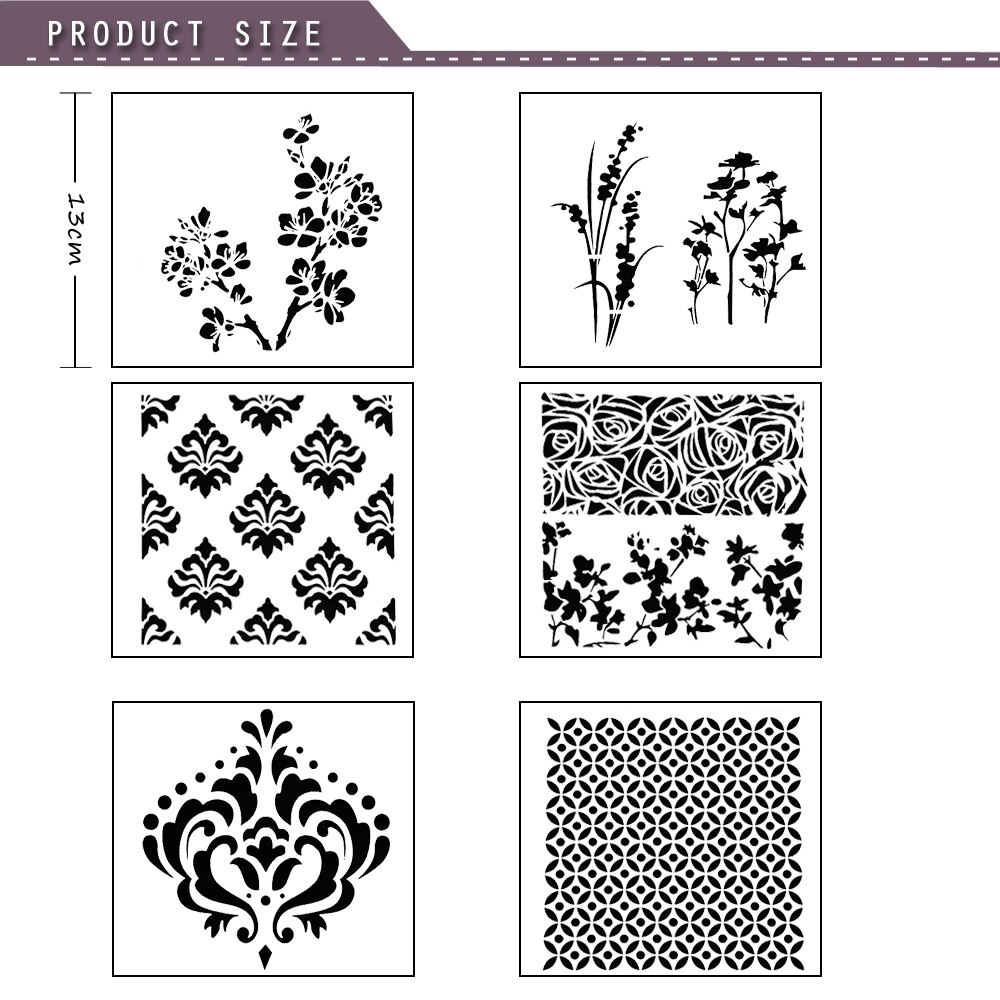 6 PCS Flores Fondant Bolo Stencils Template Stenci... – Grandado