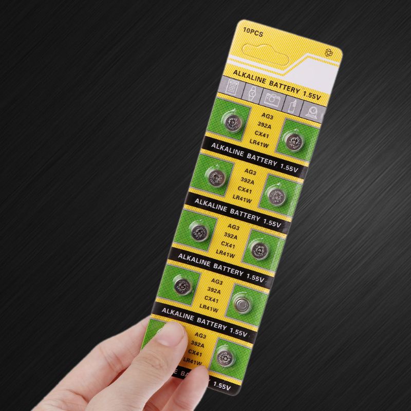 10PCS Cell Coin Alkaline Battery AG3 1.55V Button ... – Grandado