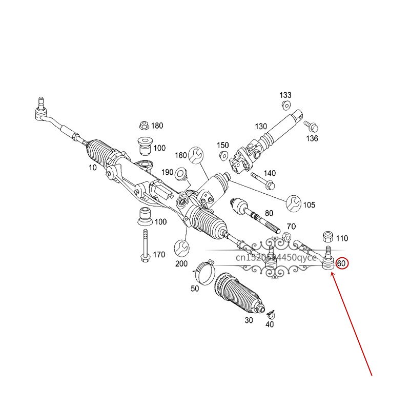 Trekstang bal hoofd Stuur trekstang Directionele h... – Grandado