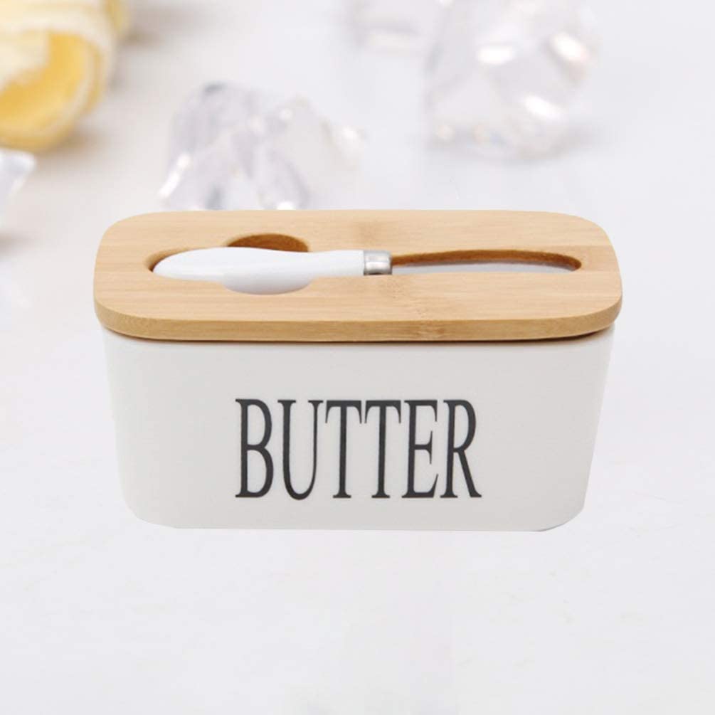 Ceramic Butter Container Set, Rectangle Butter Sea... – Grandado