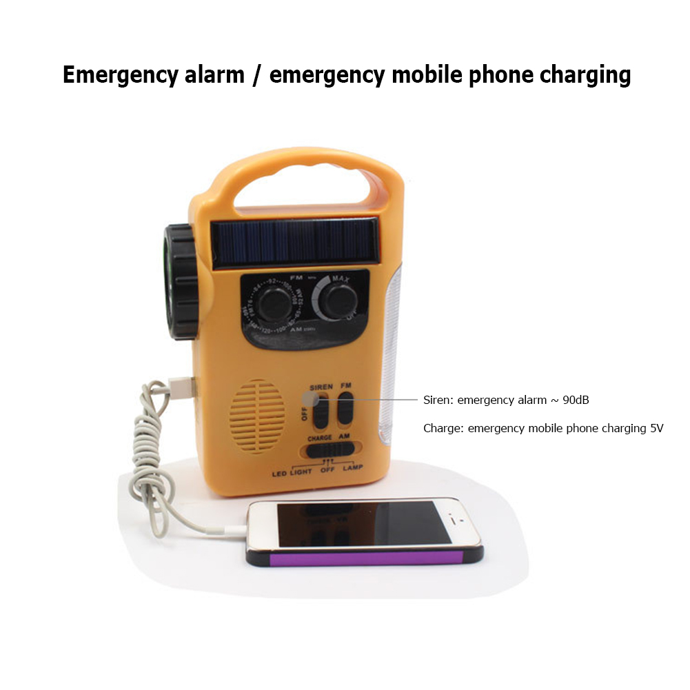 Solar Radio Receiver Portable AM/FM Weather Radio ... – Vicedeal
