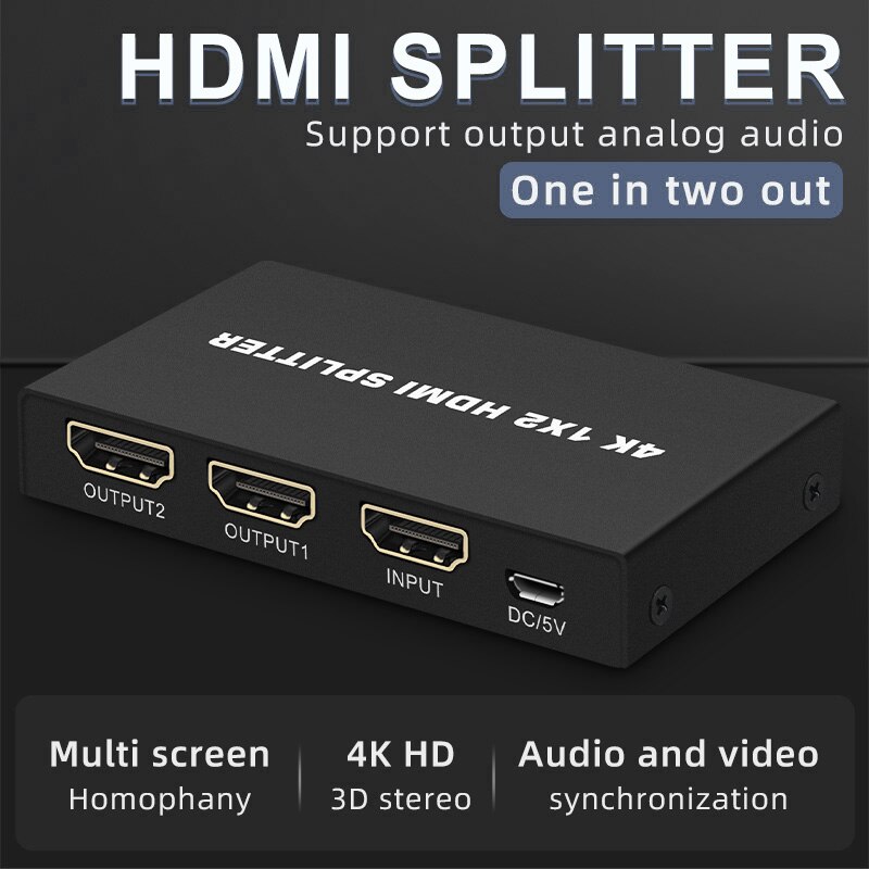 Hdmi Splitter Een Van Twee 4K Audio Splitter 30 Hd... – Vicedeal