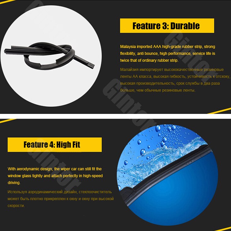Gintor Auto Wischer Front Wischer Blades Set Kit F... – Vicedeal