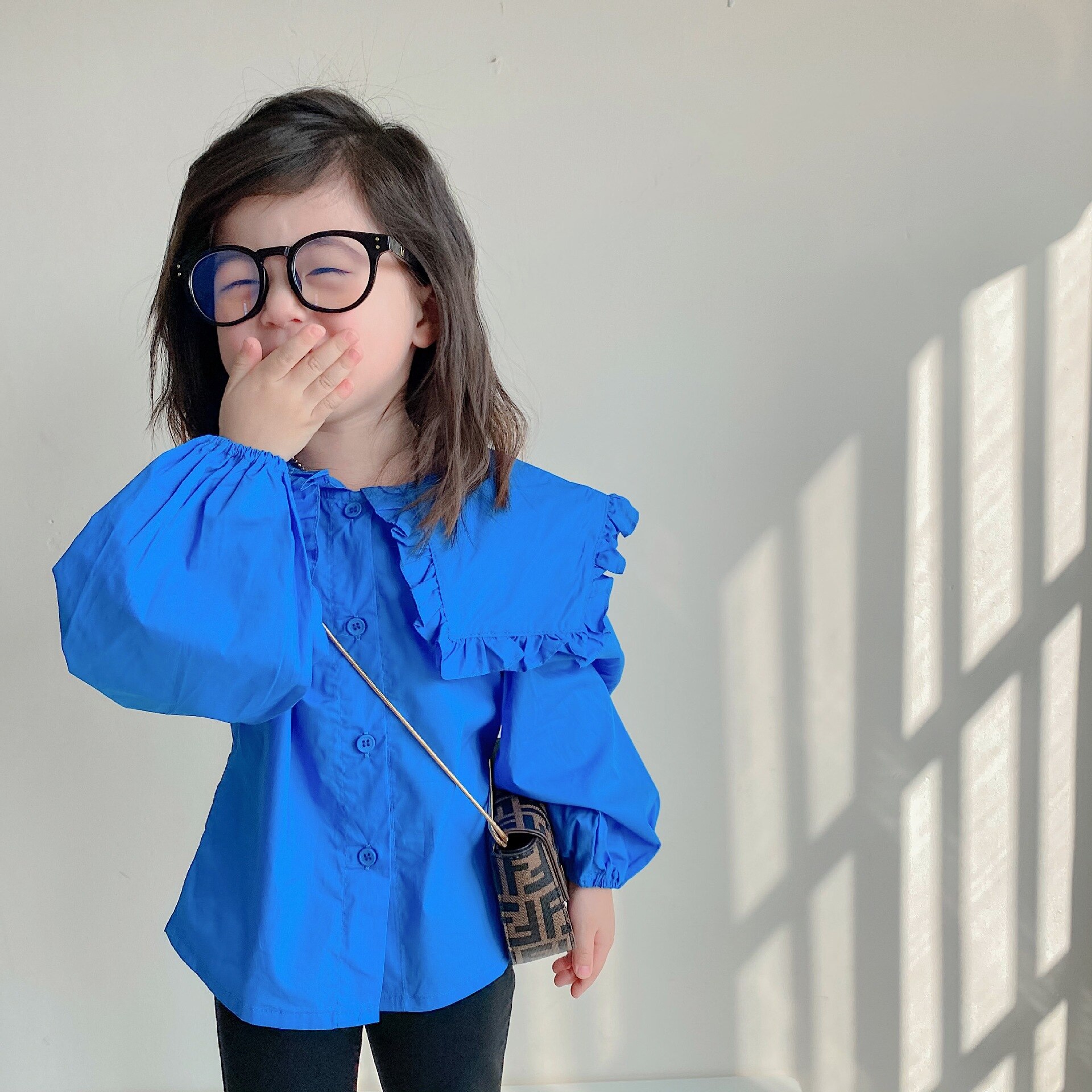 2022 Spring Girls Long Sleeve Blouses Kids Cotton ... – Grandado