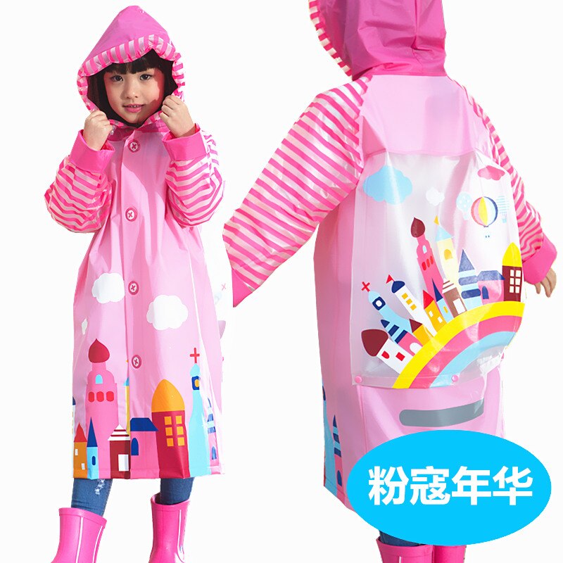 Cute Hiking Long Raincoat Children Yellow Waterpro... – Grandado