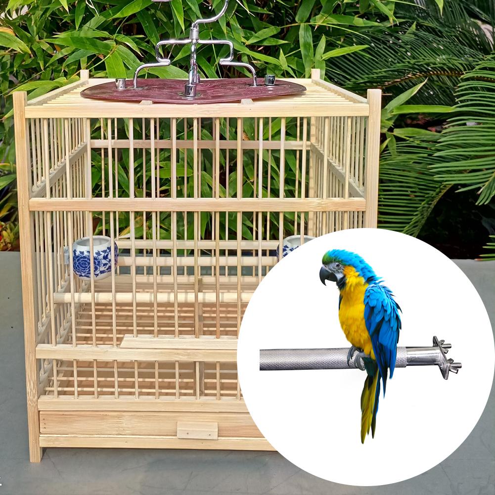 Bird Parrot Pet Stand Holder Stainless Steel Grind... – Grandado
