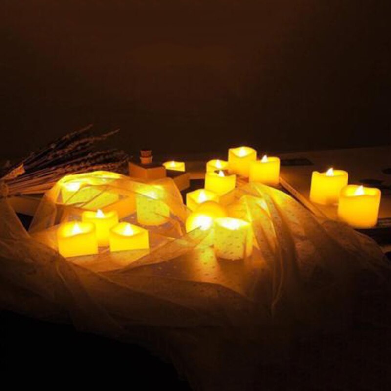 12/24pcs Flameless LED Candles Light Battery Opera... – Grandado