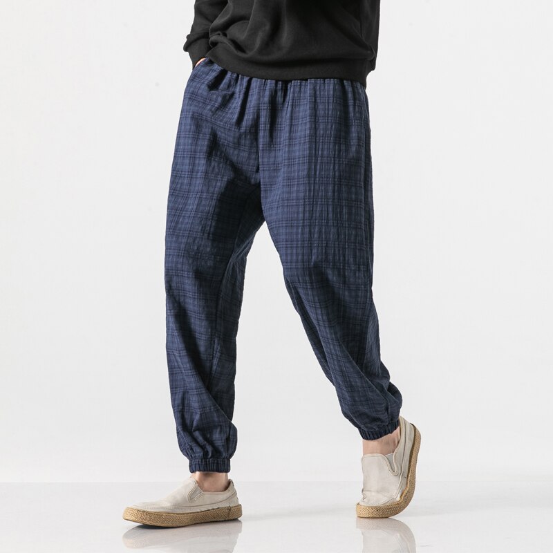 Herfst Katoenen Linnen Broek Mannen Mode Retro Cas... – Vicedeal