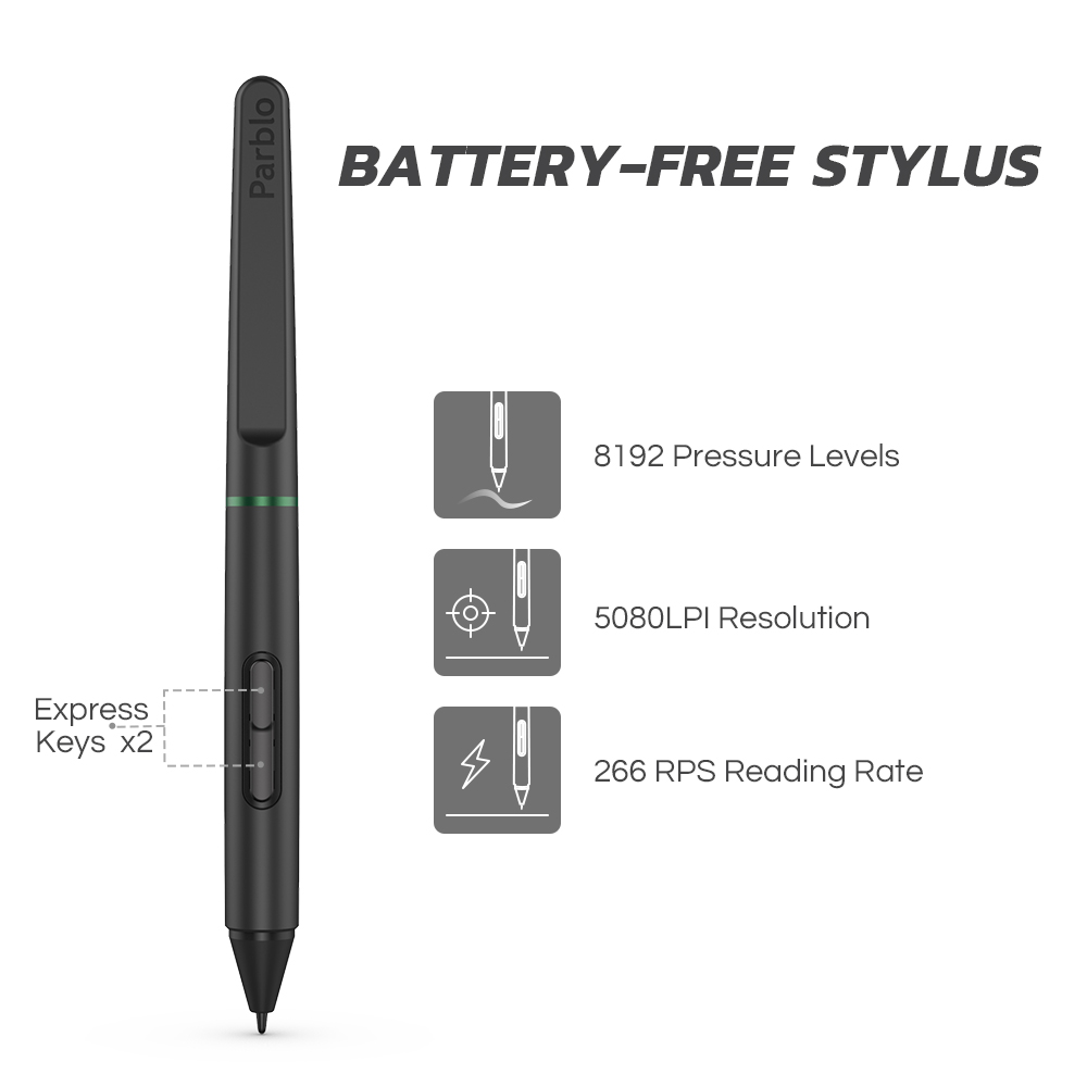 Parblo Ninos S Graphics Drawing Digital Tablets Si... – Vicedeal