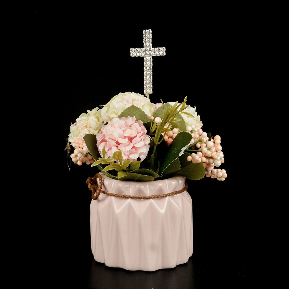 Crystal Cross Cake Topper For Baptism Wedding Deco... – Grandado