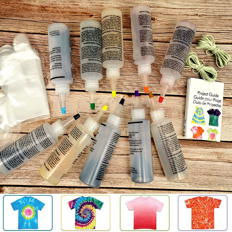 10 color/set Colorful One-Step Single Tie-Dye Kit ... – Vicedeal