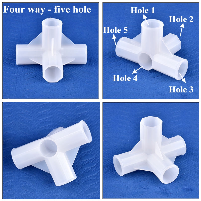 2-30Pcs Inner Dia 13mm Tee Four Way Joint Stand Fo... – Grandado
