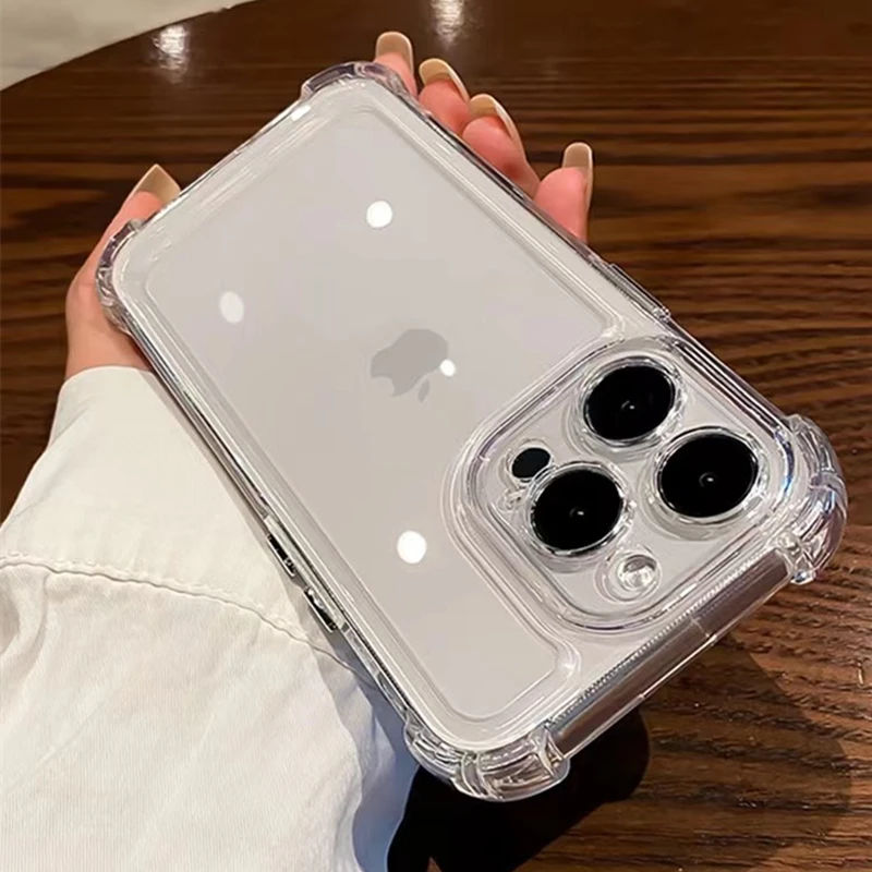 Luxe Schokbestendig Clear Telefoon Case Voor iPhon... – Vicedeal