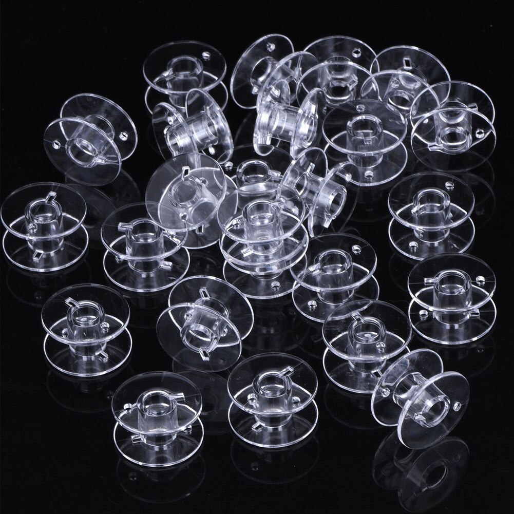 25Pcs Empty Bobbins Sewing Machine Spools Clear Pl... – Vicedeal