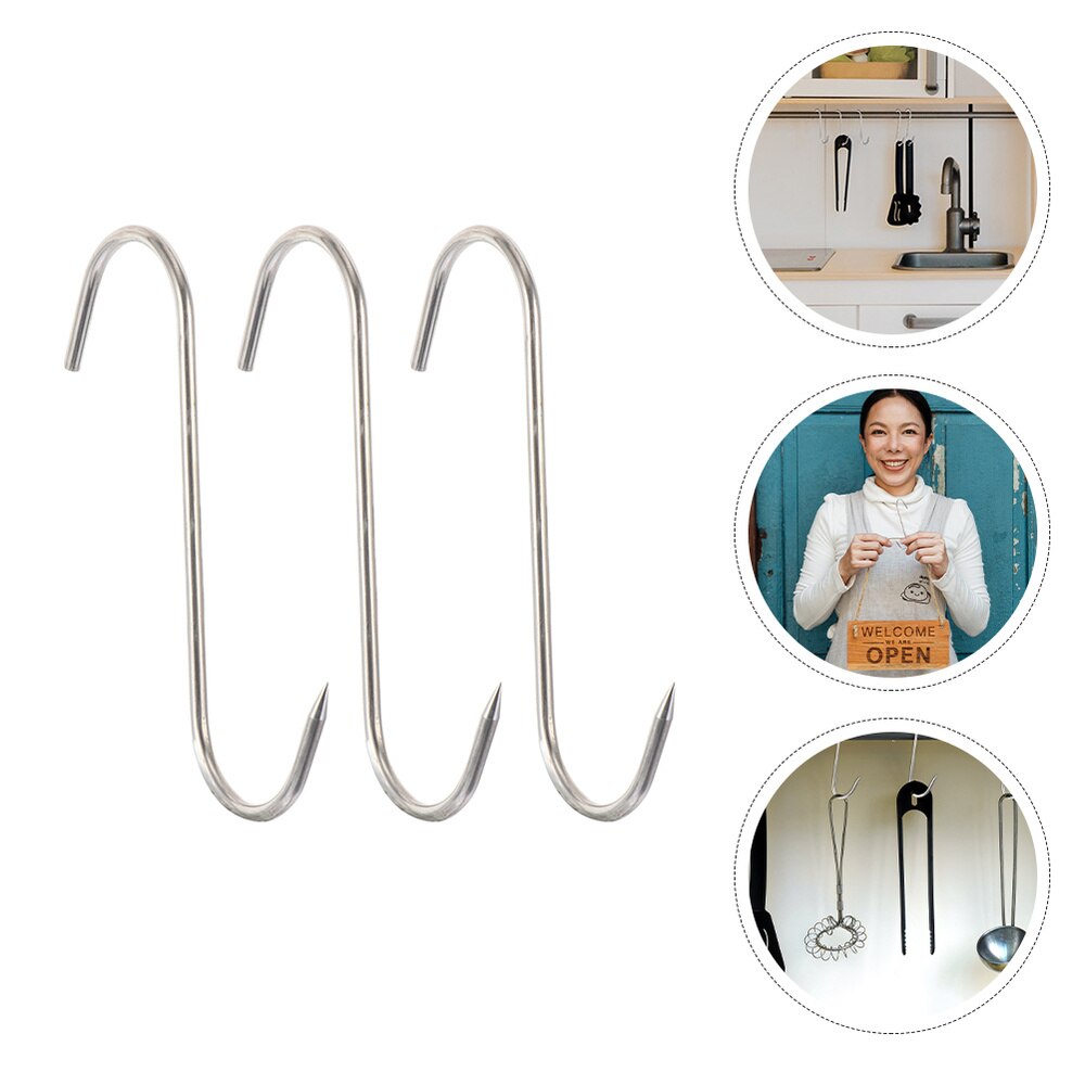 10Pcs Meat Hooks Meat Processing Hooks Metal S-Hoo... – Grandado