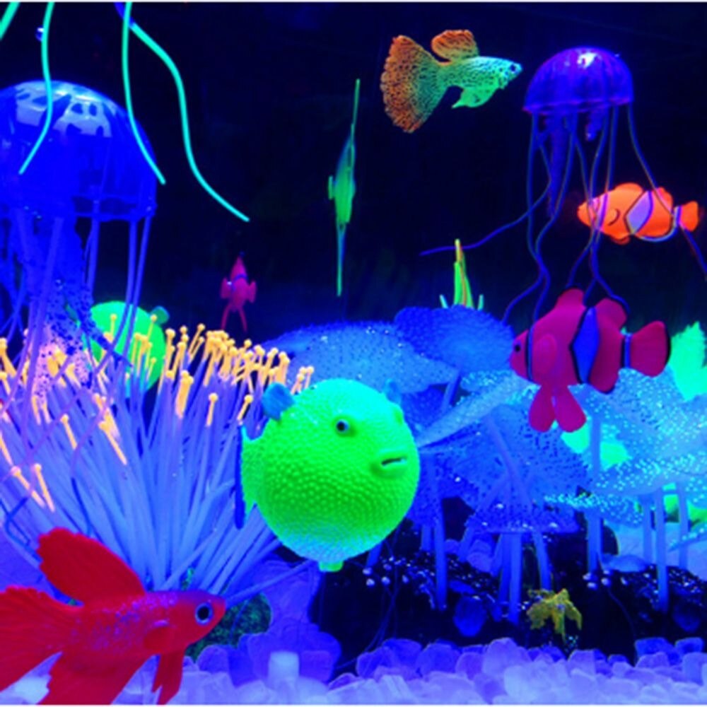 Decor Goldfish Peacoak Jellyfish Aquarium Decorati... – Grandado Decor Goldfish Peacoak Jellyfish Aquarium Decorati... – Grandado