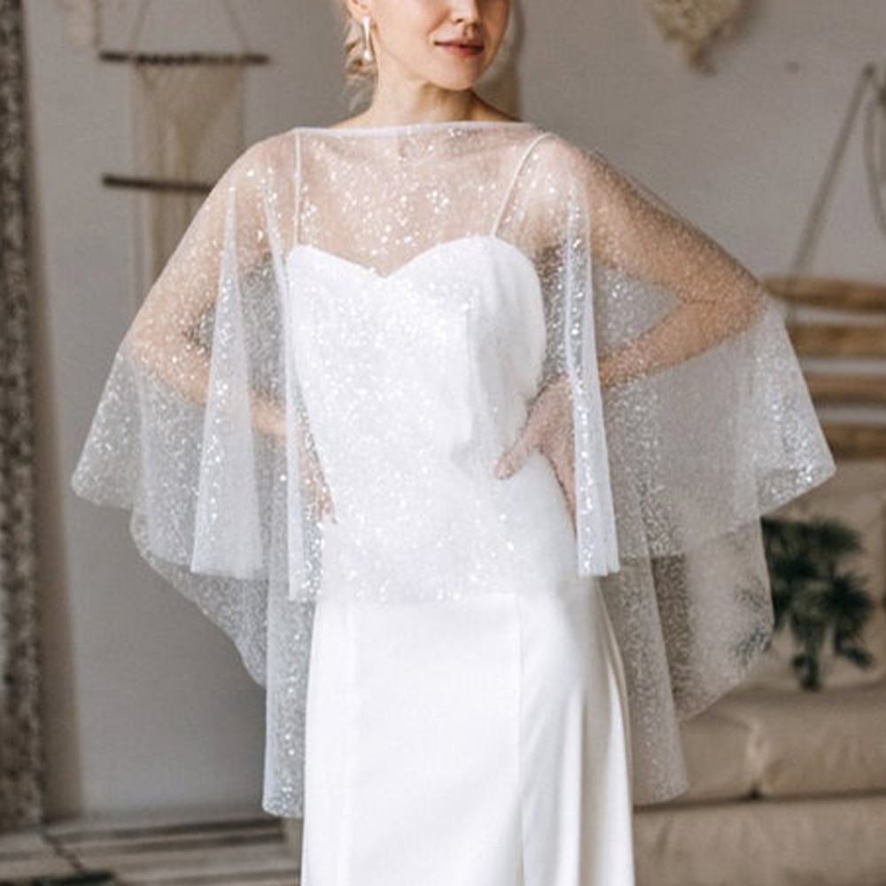 Women Luxury Amazing Shiny Sequins Cape Evening Ce... – Vicedeal