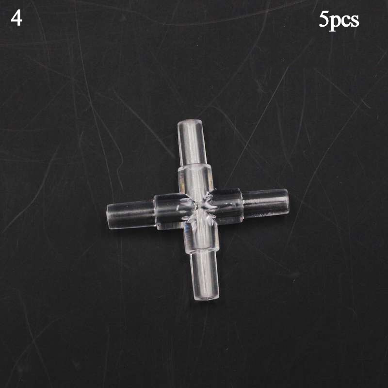 5cs/set 4mm T-shaped Connector 2/3/4 ways Aquarium... – Grandado