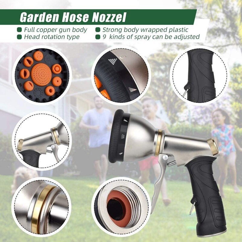 Hose Nozzle Hose Sprayer Heavy Hose Nozzle with 9 ... – Grandado