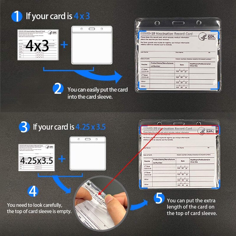 Cdc Vaccinatie Card Protector 4X3 In Immunisatie R... – Grandado