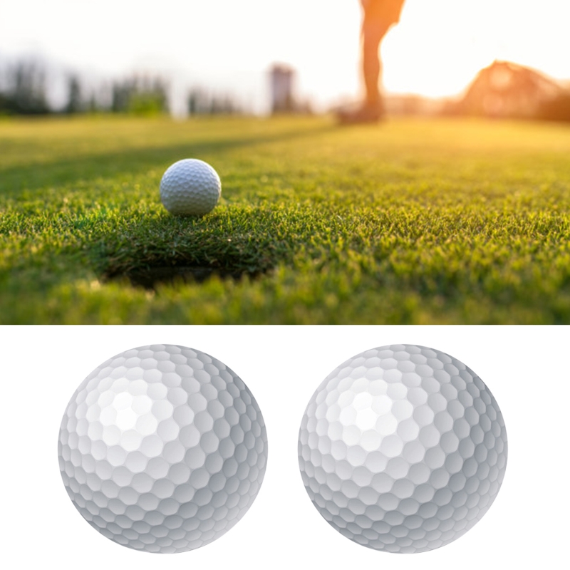 2Pcs White Golf Balls Round Golf Balls Portable Dr... – Grandado
