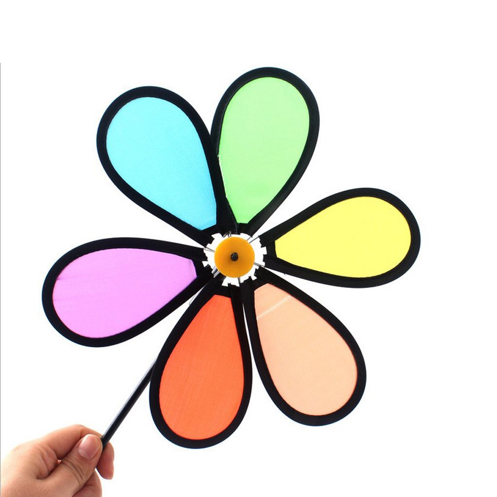 Colorful Rainbow Flower Spinner Wind Windmill Home... – Grandado