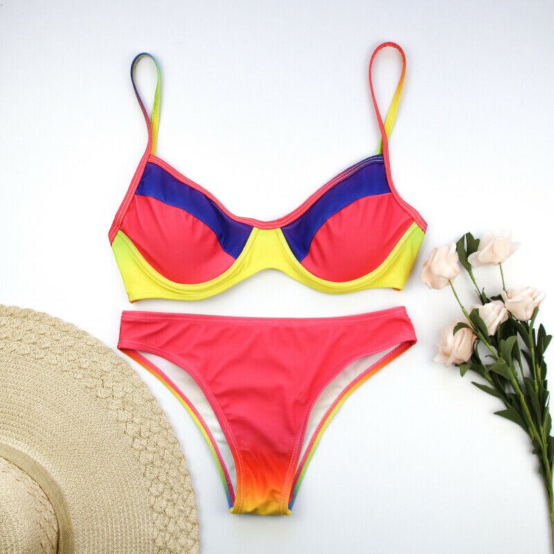 Vrouwen Sexy Bh Bloemenprint Bikini Push Up Set Dr Grandado