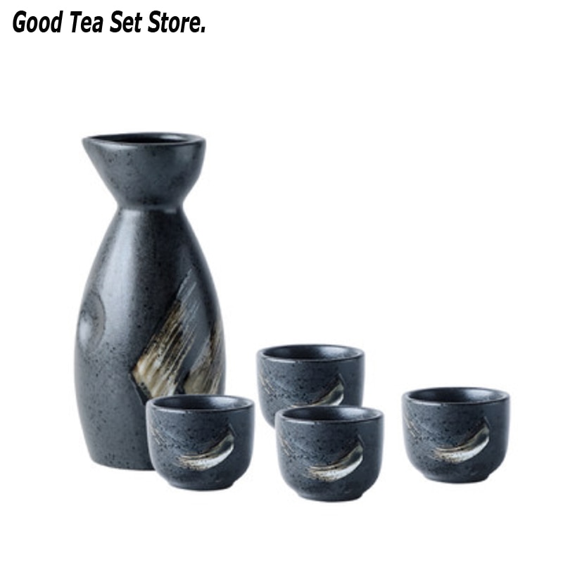 Japanese Sake Cup Pot Ceramic Sake Set Hand Painte... – Vicedeal