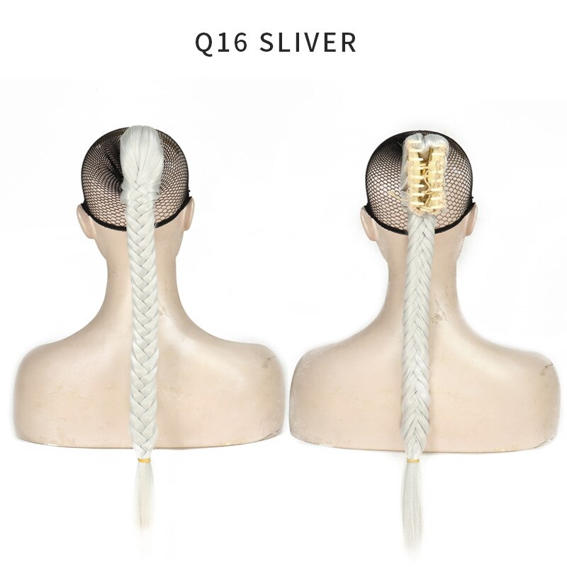 Long Fishtail Braid Ponytail Synthetic Extension C... – Grandado