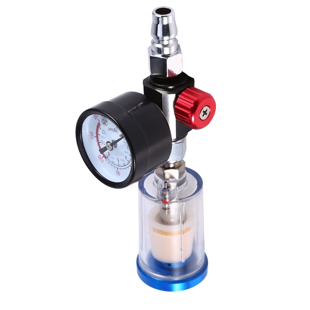 1pcs 150 mm 0-140PSI/10Bar Mini Air Pressure Regulator Aluminum alloy ...