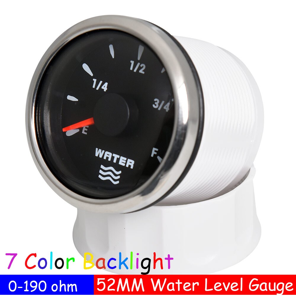 52MM Gauge Water Level Gauge with 7 Color Backligh... – Grandado