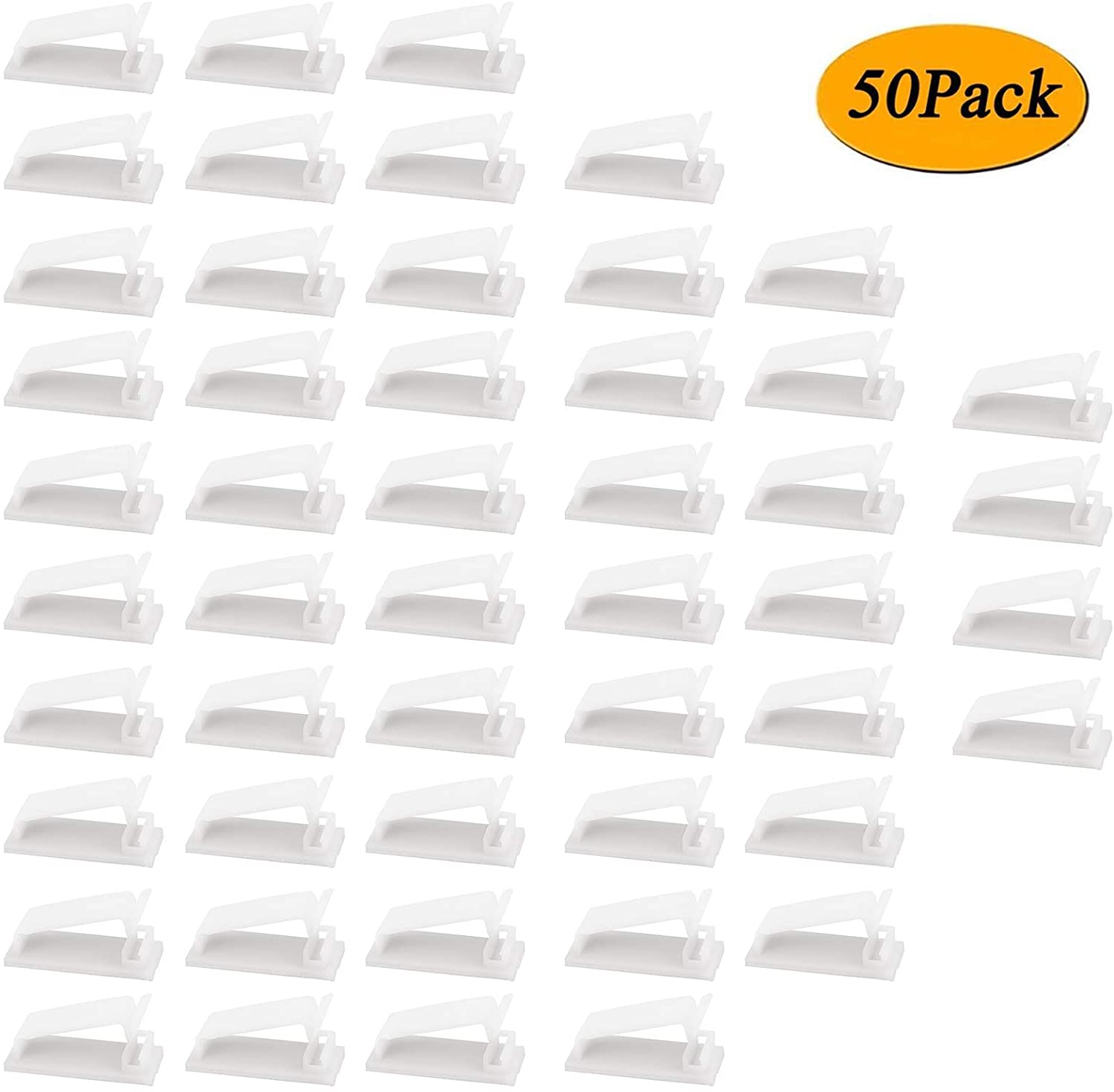50 Pcs Self Adhesive Cable Management Clips Cable ... – Vicedeal