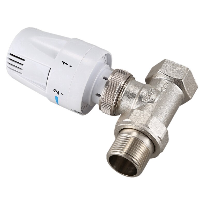 2X 1/2Inch / 3/4Inch Brass Thermostatic Radiator V... – Grandado