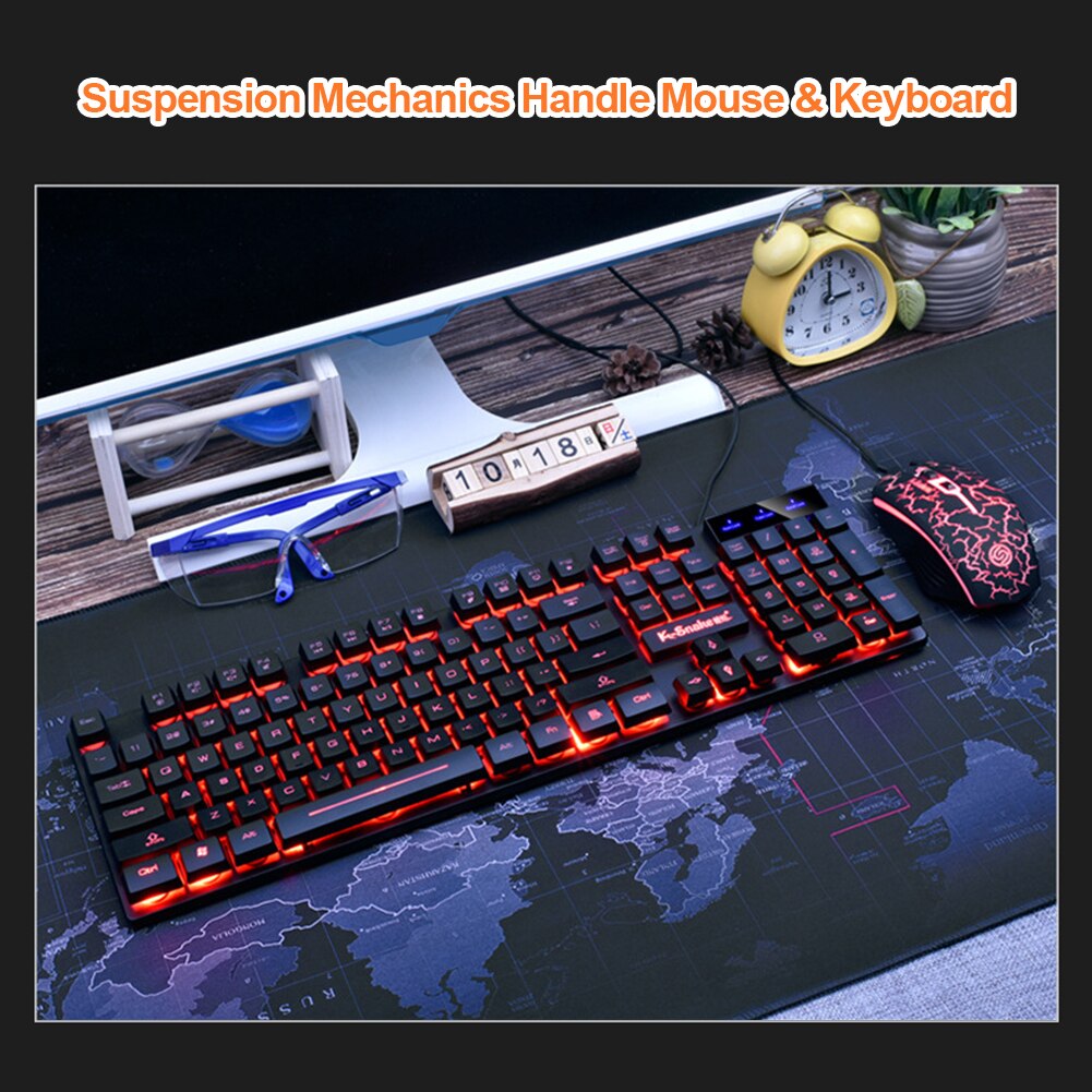 KM320 Keyboard Mouse Combo Gorgeous Backlight USB ... – Grandado