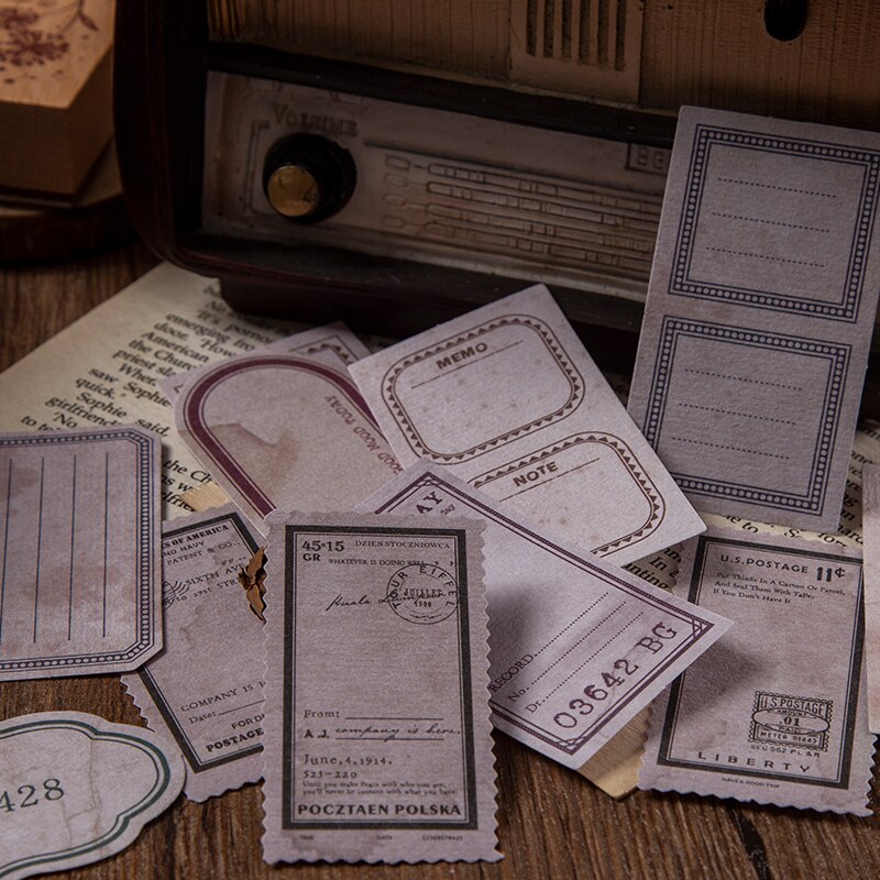 Antique Label Memo Pad Diary Stationery Kraft Pape... – Vicedeal