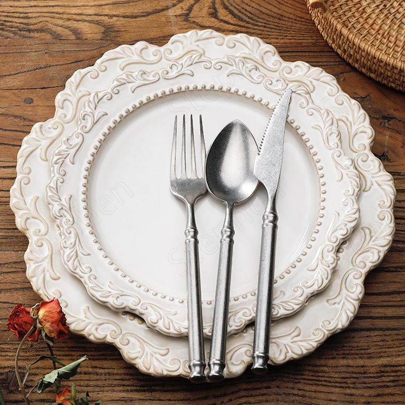 Baroque Vintage Ceramic Dinner Plate Nordic Modern... – Vicedeal