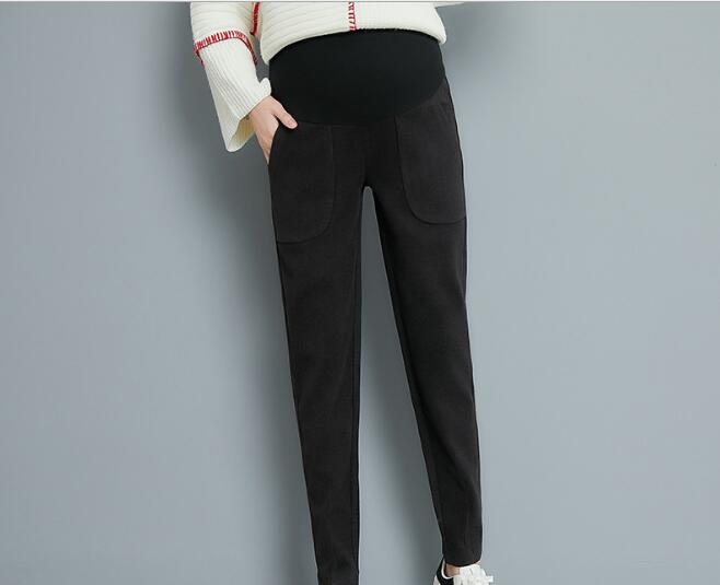 pregnant women winter high waist solid color abdom... – Grandado