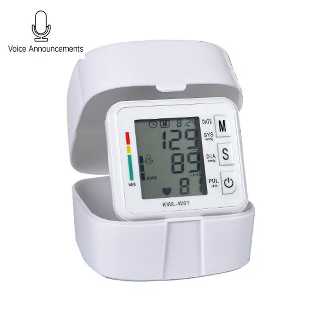 Wrist blood pressure monitor Voice Digital Automat... – Grandado