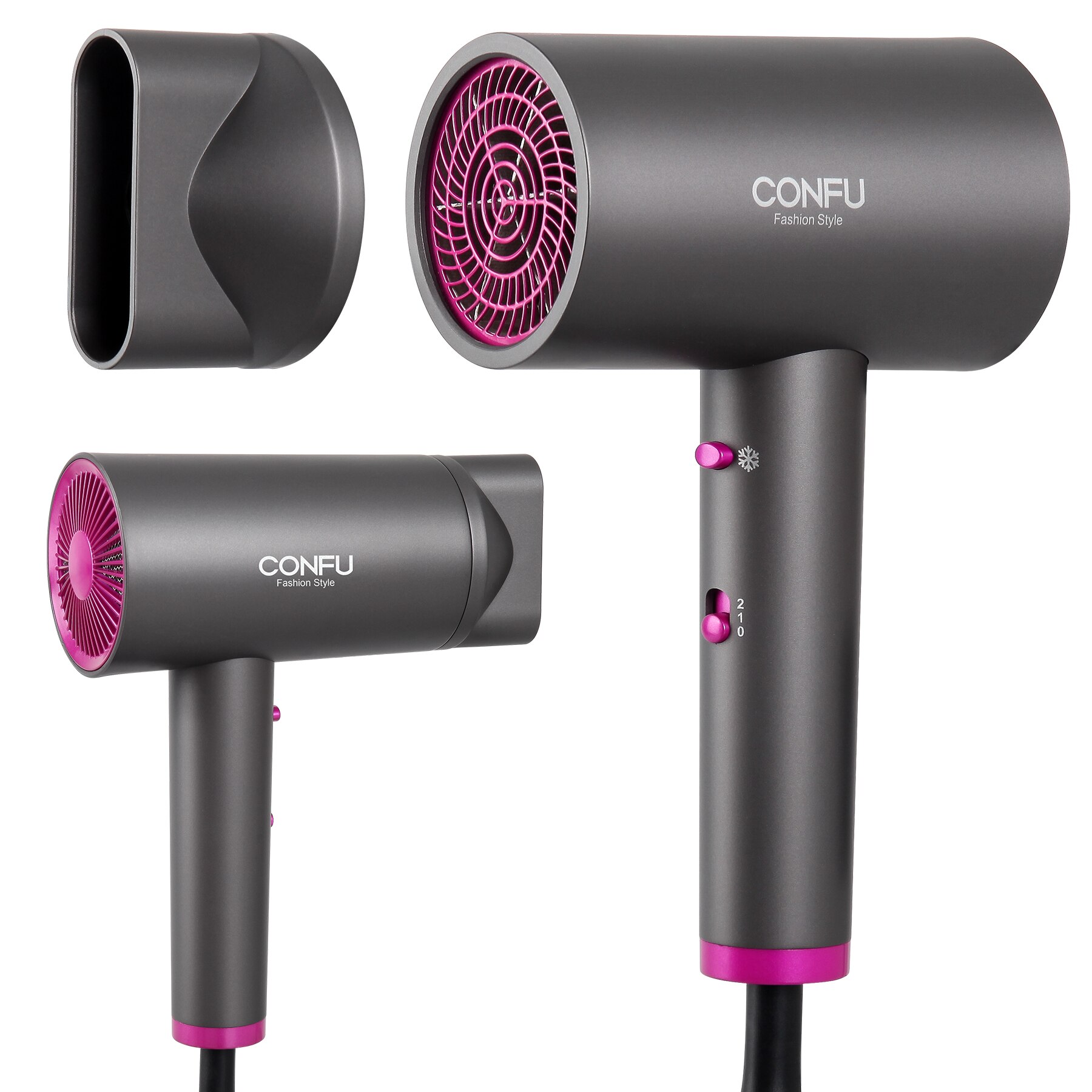 CONFU Portable Hair Dryer Negative ion hair care P... – Grandado